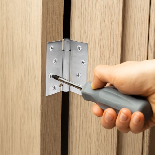 2 Pcs Automatic Door Closing Hinge Garage Spring Loaded Exterior Hinges ...