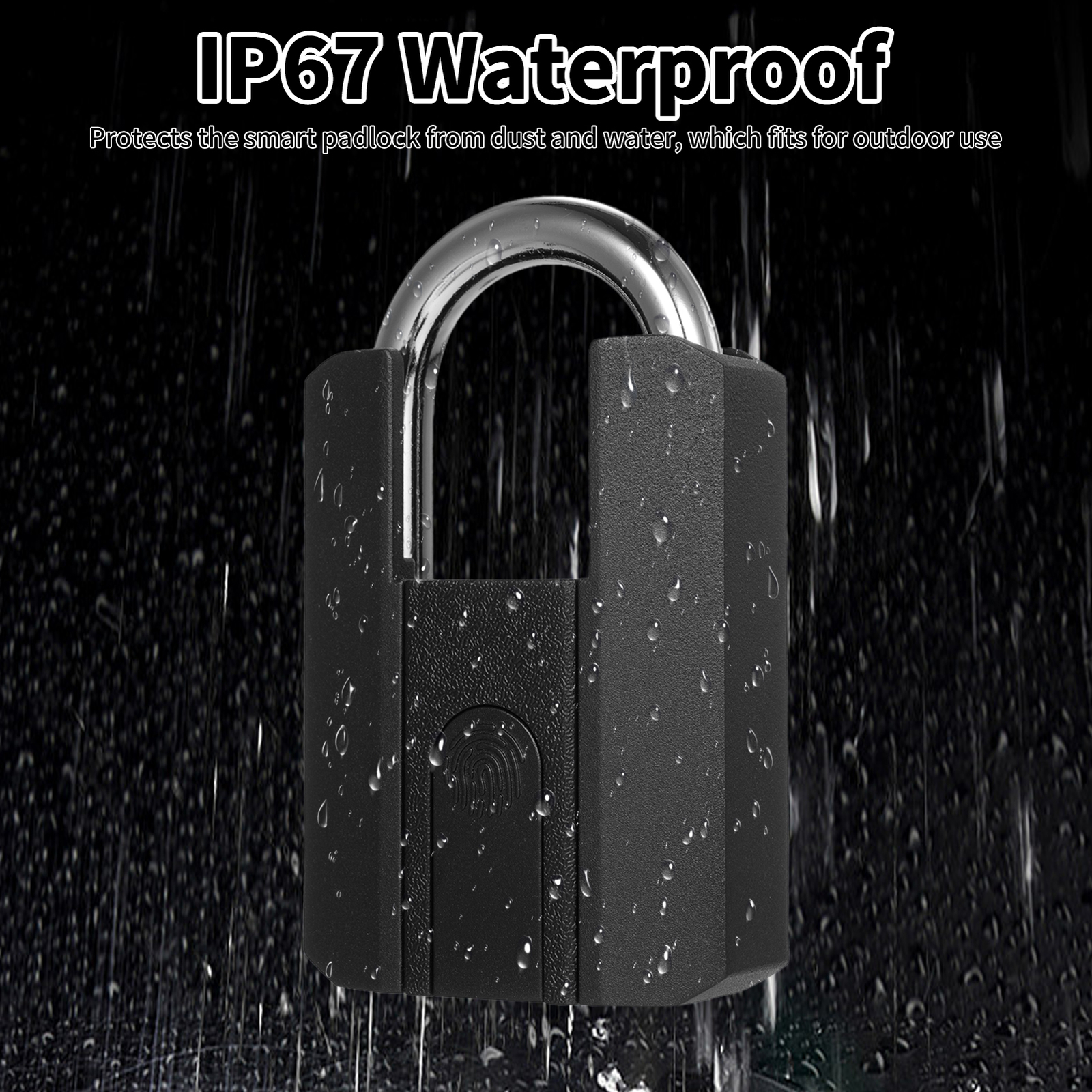 Heavy Duty Fingerprint Padlock with APP Waterproof Lock with for J7I4 ...