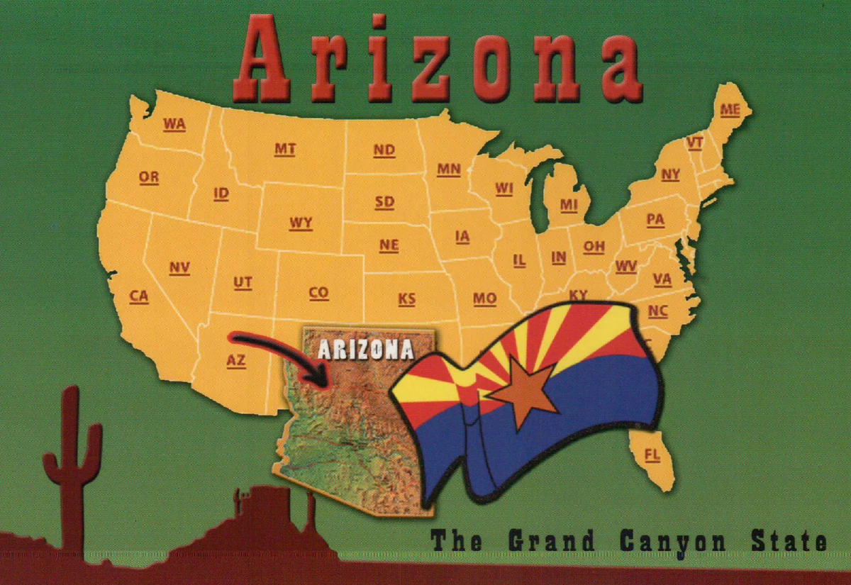Arizona State Map Of Us