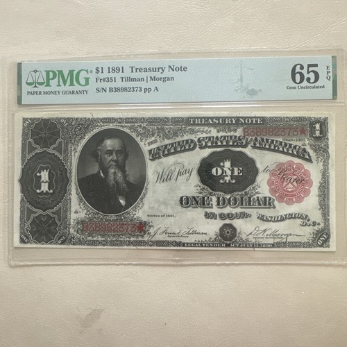 1891 $1 Treasury Note PMG 65 EPQ | eBay