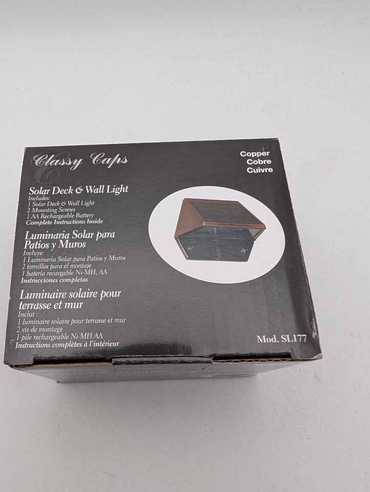 Classy Caps SL177 Solar Led Deck & Wall Light (Copper Color) New | eBay