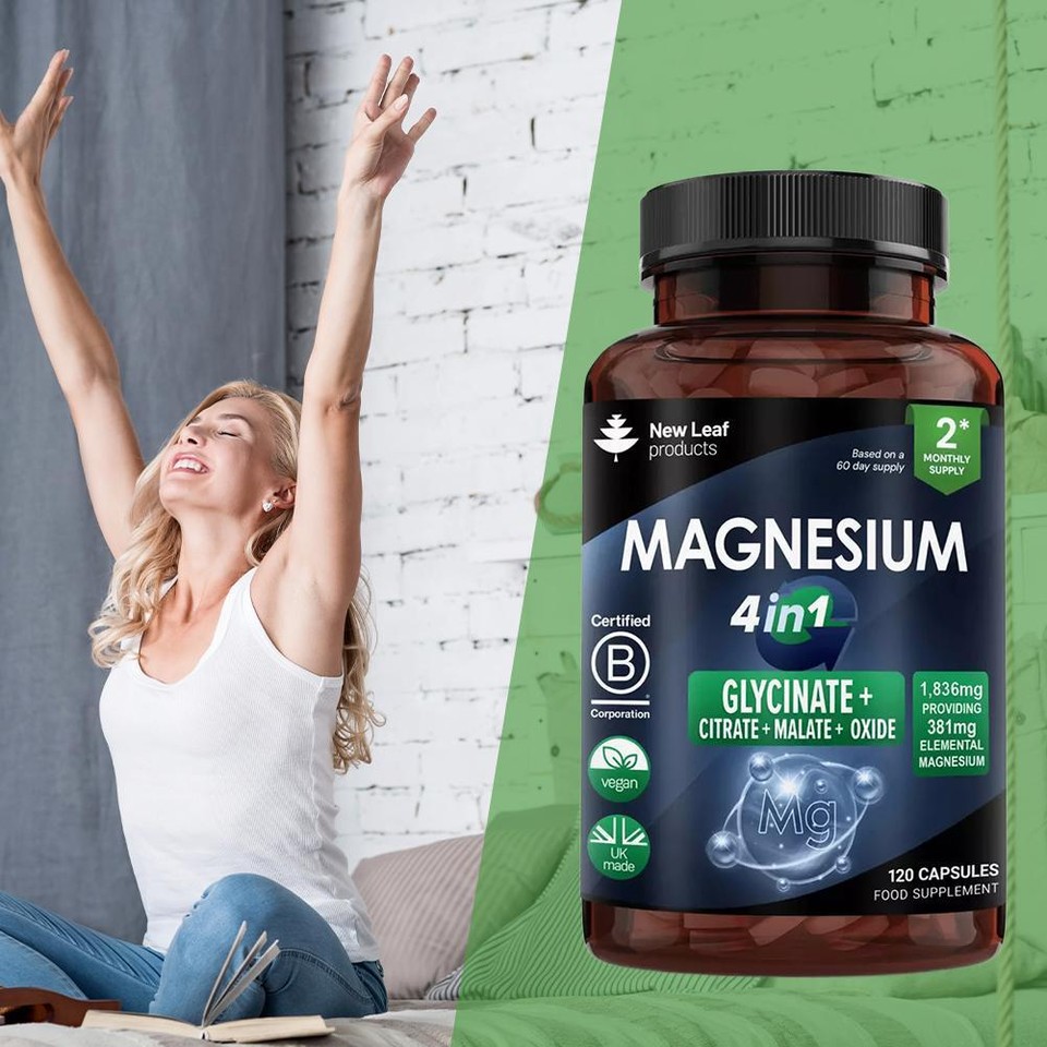 Magnesium Glycinate 4-in-1 Complex 1836mg - High Strength Magne sium ...