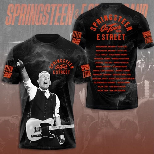 Bruce Springsteen And The E Street Band Tour 2025 3D T Shirt S-5XL | eBay