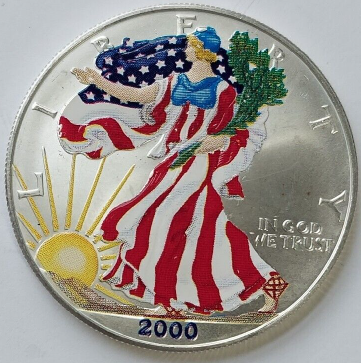 2000 Colorized American Silver Eagle 1 oz Coin (YG613) | eBay