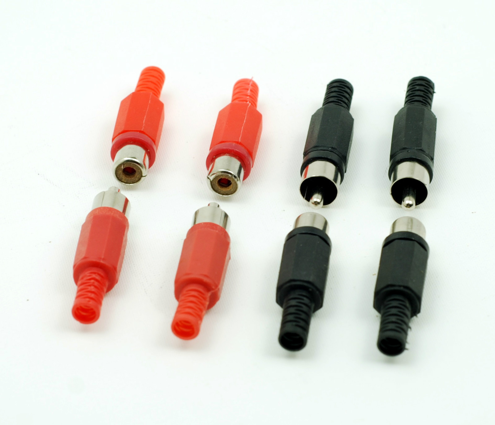 10 RCA Male Female Phono Adapter Audio Visual AV Plug Solder Cable ...