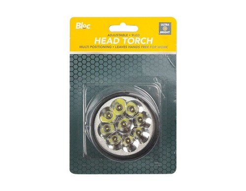 LED Head Torch, battery operated, ultra bright, adjustable head strap ...