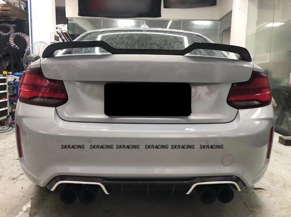 Real Carbon Fiber Rear Trunk Spoiler Tail Wing Fits 2016-2021 BMW M2C ...