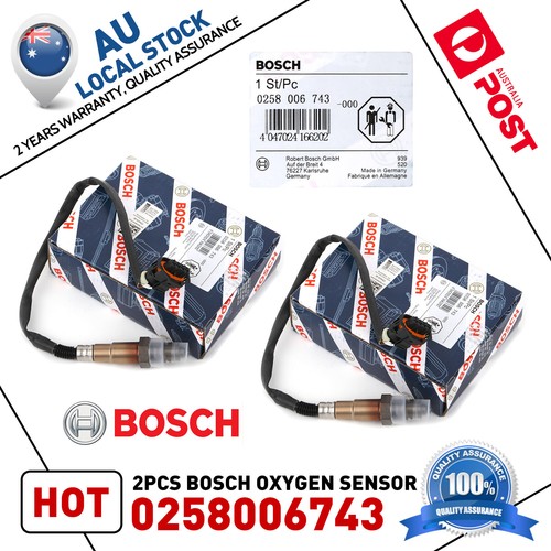 2pcs BOSCH Oxygen Lambda Sensor 4 Wire For Holden Commodore VZ VE OE ...