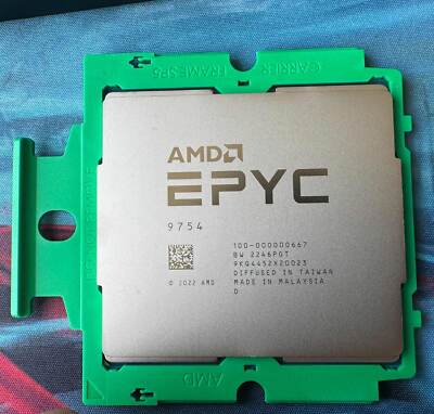 AMD Genoa EPYC 9754 2.25GHz-3.1GHz 128 core 256 threads 360w Processor ...