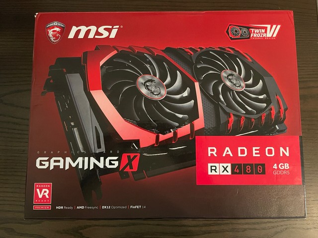 MSI AMD Radeon RX 480 (RX 480 GAMING 4G) 4GB GDDR5 PCI Express 3.0 x16 ...