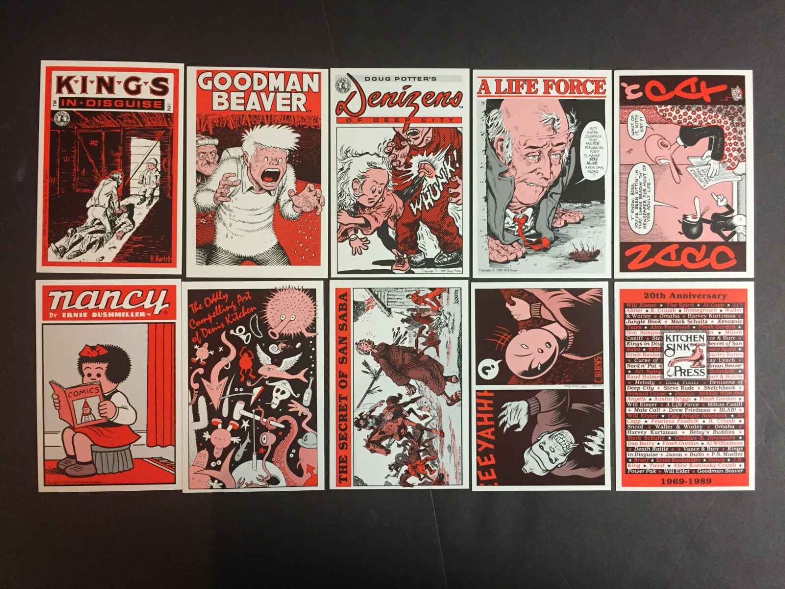 20th Anniversary Kitchen Sink Cards Lot of 10 NM/M 1988 | eBay