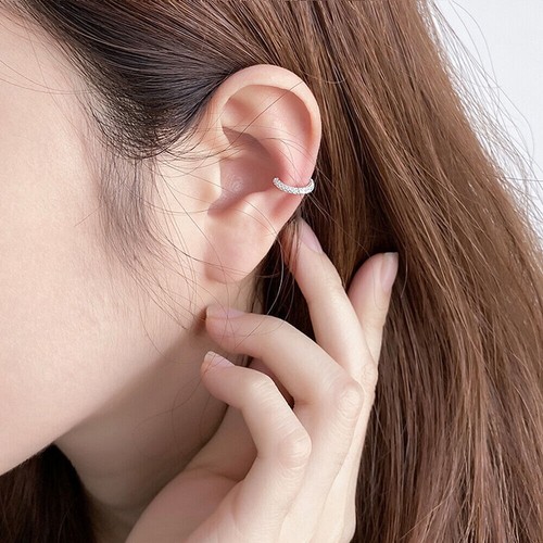 1PC Dome CZ Ear Cuff Sterling Silver 925 Earring | eBay