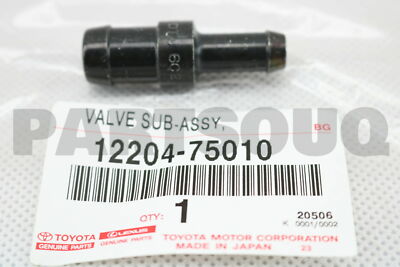 1220475010 Genuine Toyota VALVE SUB-ASSY, VENTILATION 12204-75010 ...