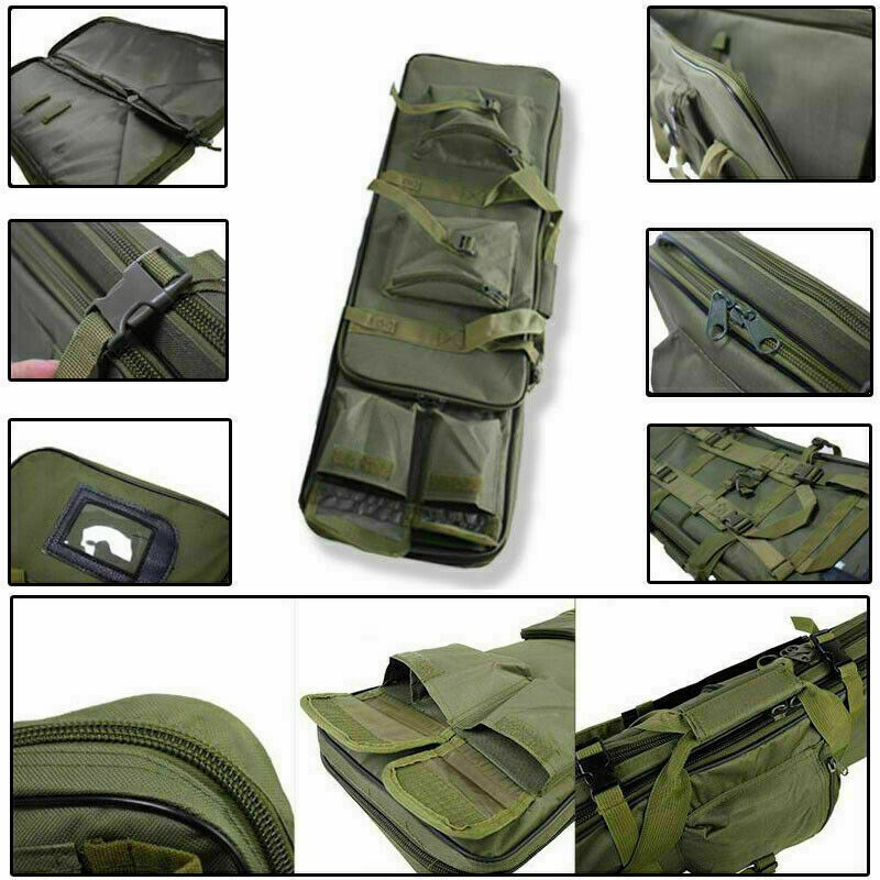 Mens Tactical Hunting Shooting Padded Carry Case Air Rifle Gun Slip Bag ...