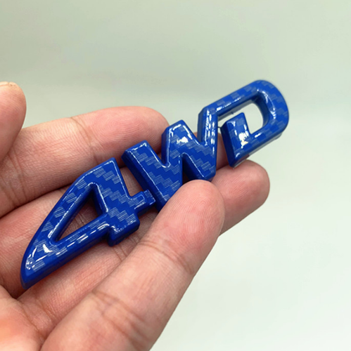 Blue Carbon Fiber 4WD Car Trunk Rear Tailgate Emblem Badge Decal ...