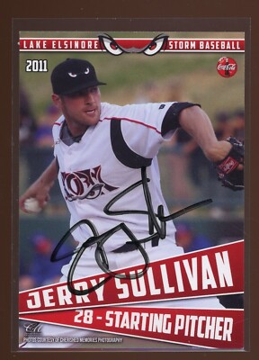2011 Lake Elsinore Storm JERRY SULLIVAN Signed Card autograph auto ...