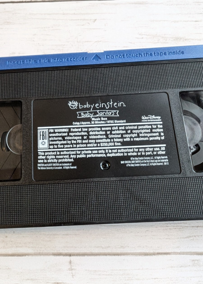 Baby Einstein: Baby Santas Music Box VHS Tape Y2K Learning Fun ...