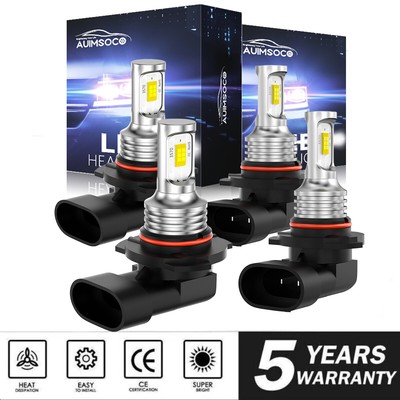 10000K White Front LED Headlights Lights Bulbs Lamps Super Bright High ...