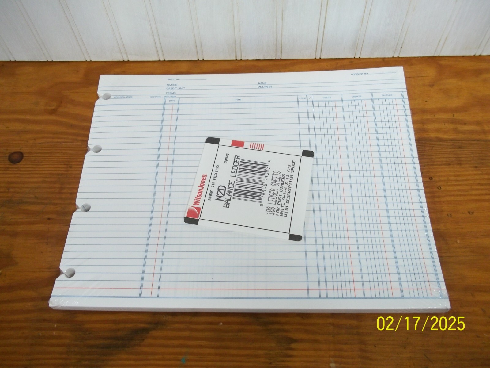 WilsonJones N2D Balance Ledger Sheets 11 7/8" X 9 1/4" White, Pack of ...