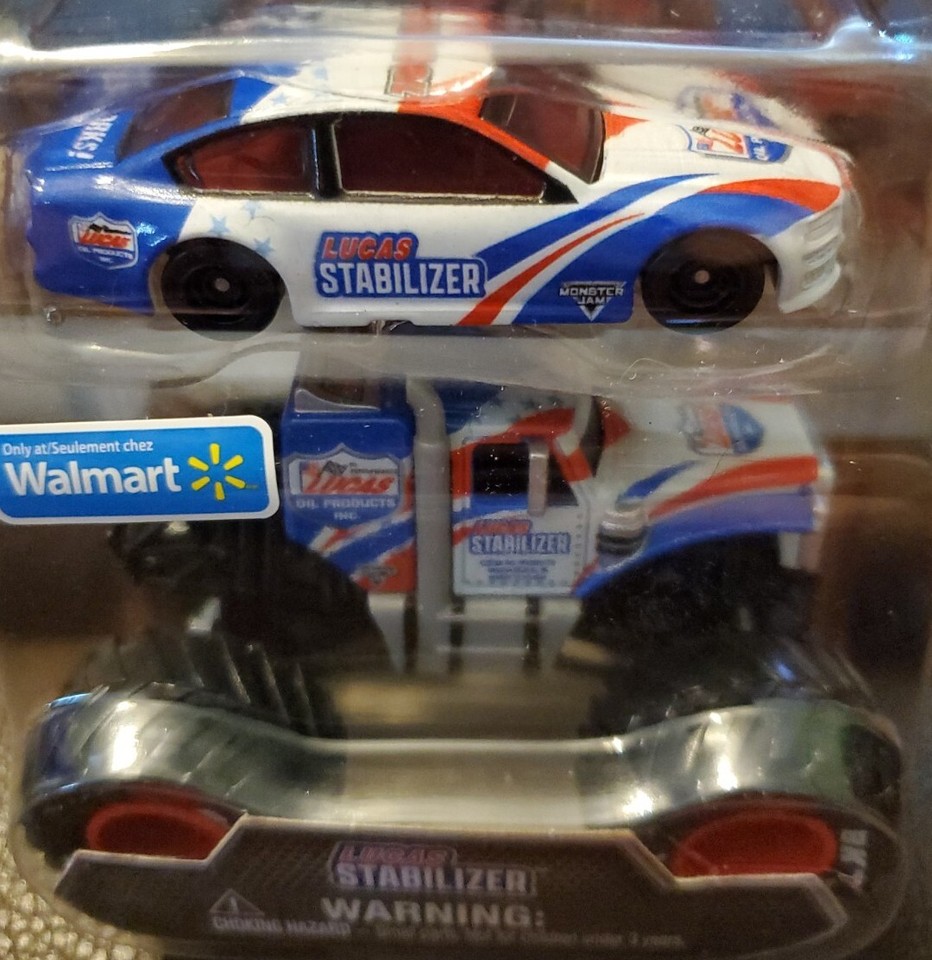 NEW 2023 Spin Master Monster Jam LUCAS STABILIZER 4x4 Truck & Car 2 ...