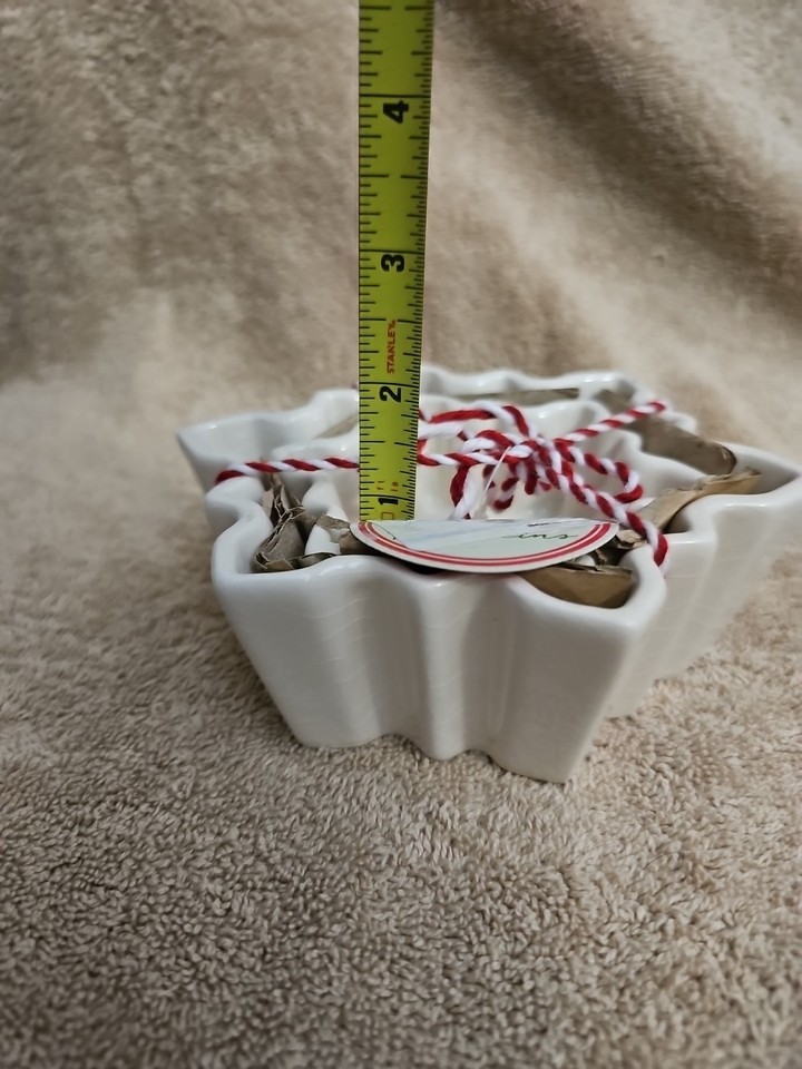 New IQ Accessories Snowflake Shape Nesting Ramekins 2-Pk White Ceramic ...