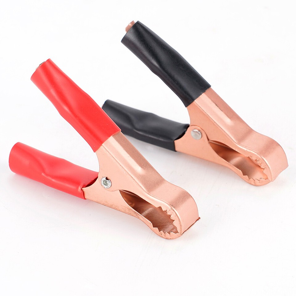 2PCS 500A Car Alligator Clips Crocodile Clip Battery Test Clamps Red ...