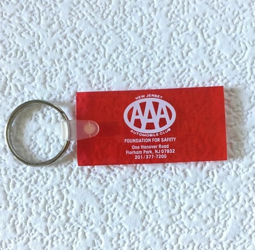 Vintage Keychain NEW JERSEY AAA AUTOMOBILE CLUB Key Fob Ring Buckle Up ...