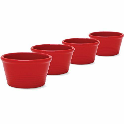 Beautiful Chantal True Red Ceramic Stackable Ramekin Set of 4 New In Box | eBay