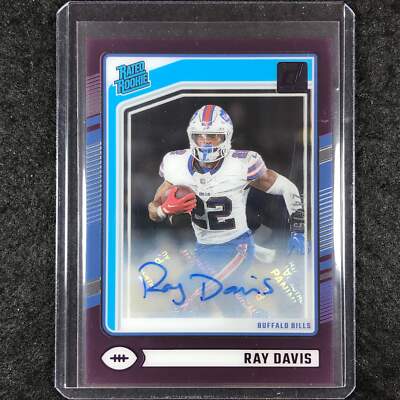 2024 Clearly Donruss Football RAY DAVIS Rated Rookie Auto Purple 24/75 ...