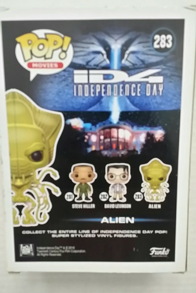 Funko Pop Movies ID4 Independence Day ALIEN Vinyl Figure #283 Fast ...