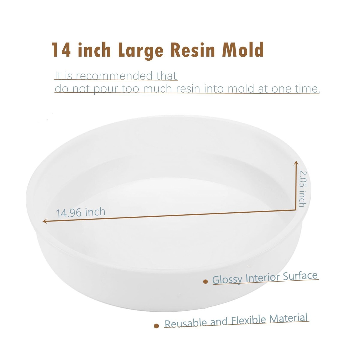 Kalinta 36 Inch Round Epoxy Mold Deep Reusable Kalinta 36-Inch Round ...