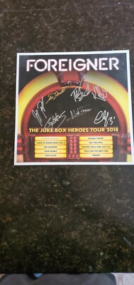 SIGNED FOREIGNER 12 X 12 CONCERT POSTER IN GREAT CONDITION | eBay