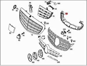 Genuine MERCEDES S205 W205 C-CLASS W205 Air ducting for radiator ...