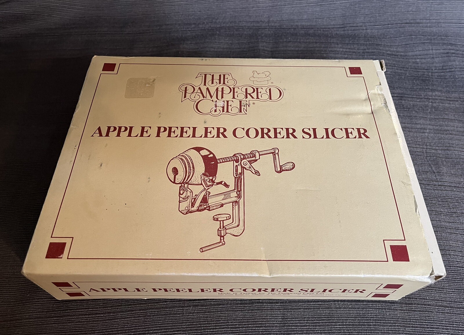 Vintage Pampered Chef Apple Peeler Corer Slicer #2430 w Original Box ...
