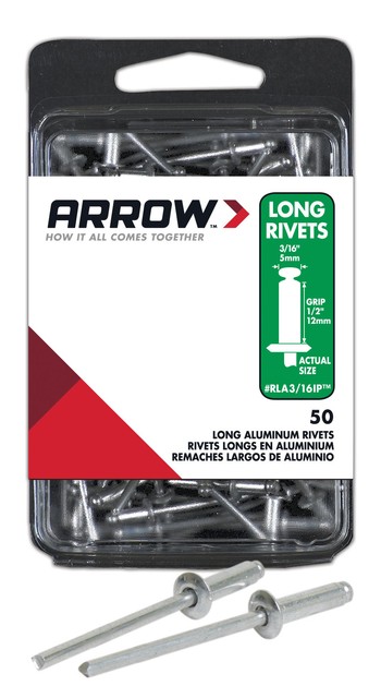 Arrow Fastener Aluminum Rivets 1/2 X 3/16 Long RLA316IP for sale online ...