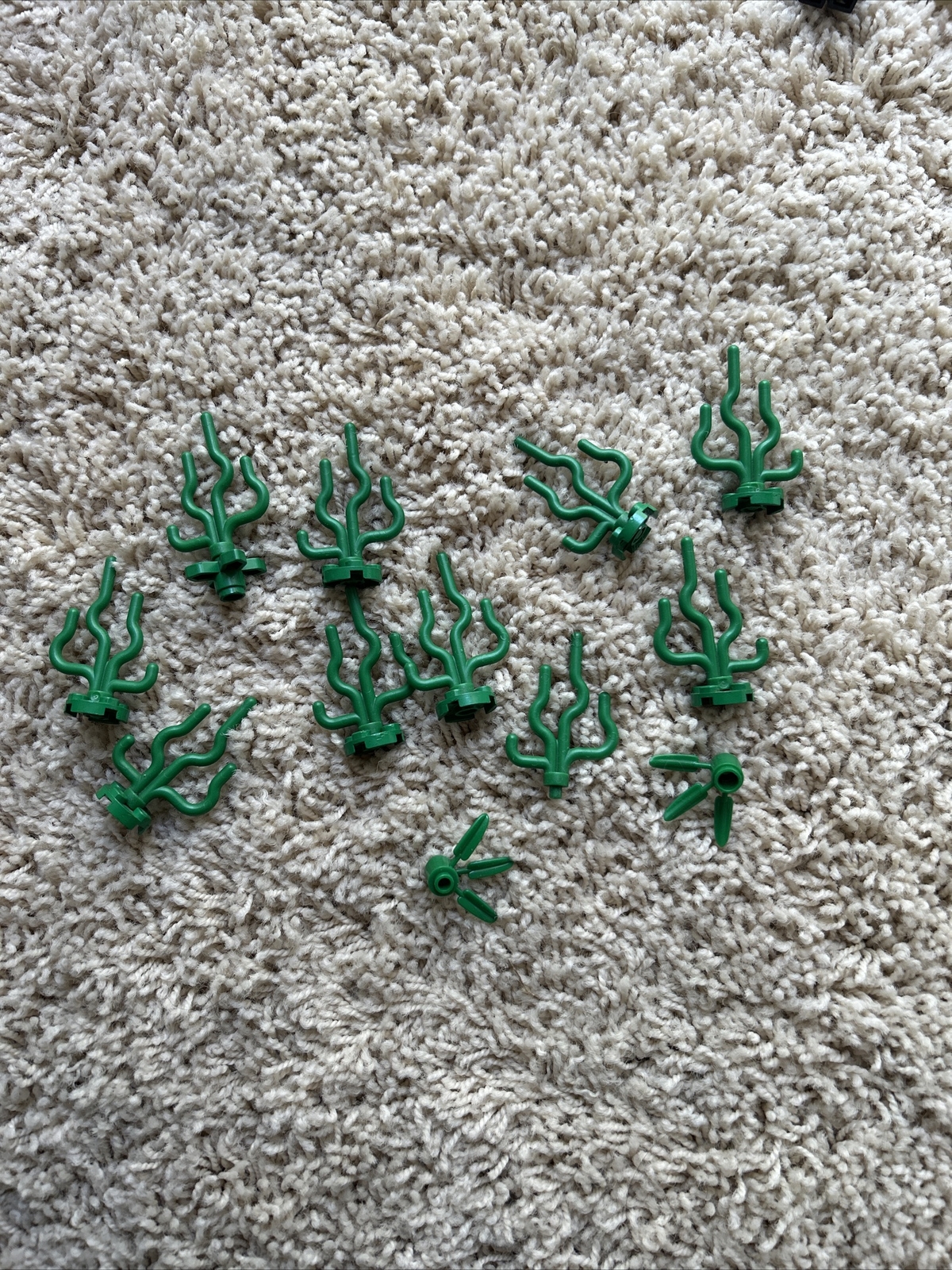 10 x Genuine LEGO® - Plant Sea Grass (Seaweed) Dark Green - Part 30093 ...