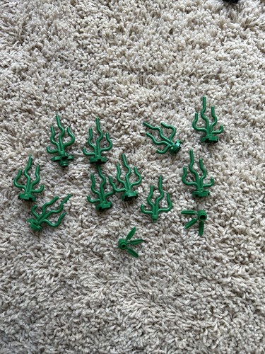 10 x Genuine LEGO® - Plant Sea Grass (Seaweed) Dark Green - Part 30093 ...