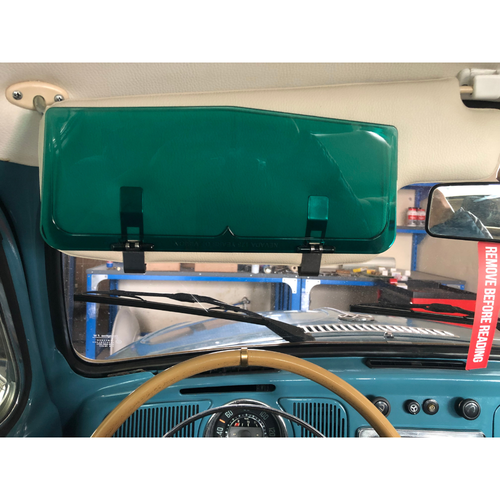 Sun visor pai VW Super Beetle T1 SAMBA BUS Camper Vintage Clip-On Green ...