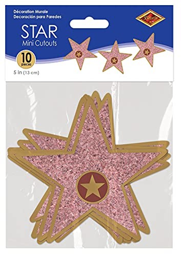 Beistle 10 Pack 5 Inch Multicolor Star Cutouts for Awards Night Party ...