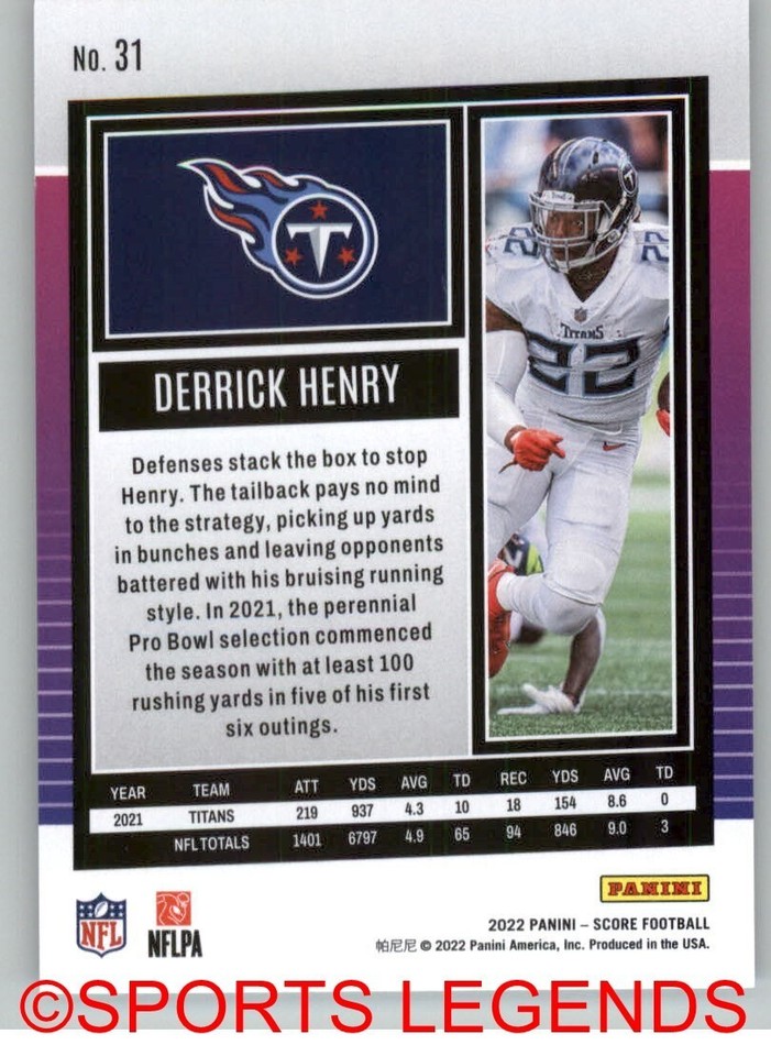 2022 Score NFL #31 Derrick Henry | eBay