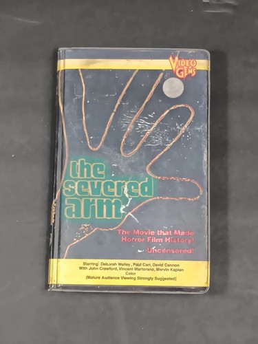 SEVERED ARM VHS Uncensored version ORIGINAL VIDEO GEMS BIG CLAMSHELL ...