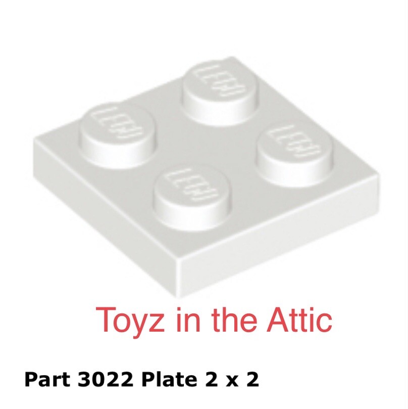 Lego 1x 3022 White Plate 2 x 2 Polaris 1 Space Lab 6972 | eBay