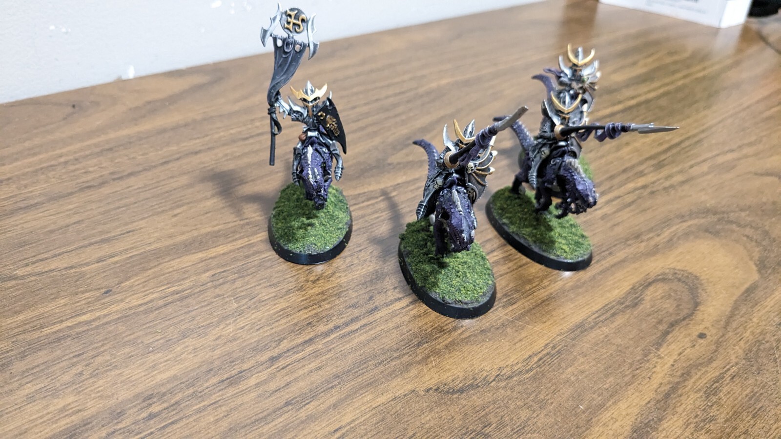 4x 2000 Warhammer Fantasy Dark Elf Metal Cold One Knight & Plastic ...