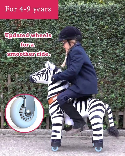 PonyCycle UX Series Kids Manual Ride on Zebra Medium 4-9 Year for sale ...