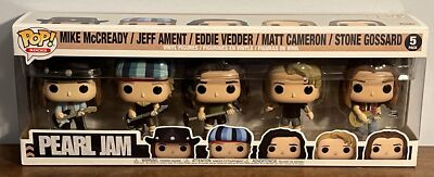 Funko Pop! Rocks Pearl Jam 5 Pack Set Vinyl Figures Eddie Vedder Ament ...