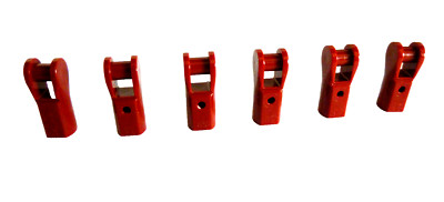 6 x LEGO® 23443 System,Technic 3.2 SHAFT W/3.2 HOLE bordeaux rot ...