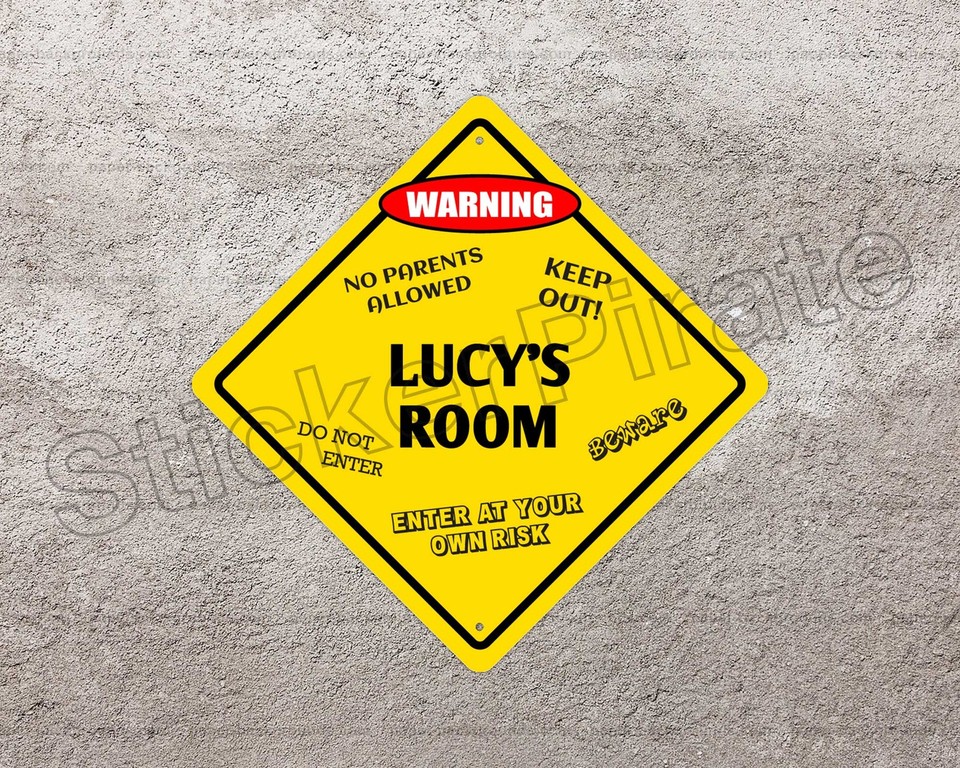 *Aluminum* Lucy's Room Kids Room Door 12"x12" Metal Novelty Sign | eBay