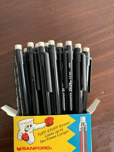 PaperMate 64589 ZeZe Mechanical Pencils 0.5mm Black with Tuff Stuff ...