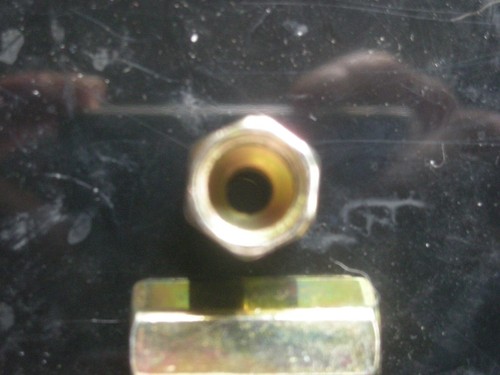 2 Steel Metric Brake Line Union 10mm x 1.0 Female Bubble Flare Union ...