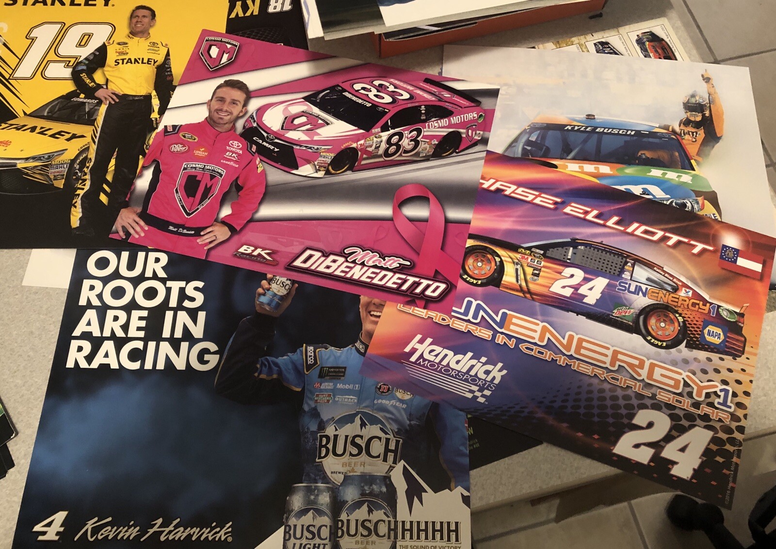 Lot of 35 Different NASCAR Postcards Dale Jr Chase Larson Hero Card ...